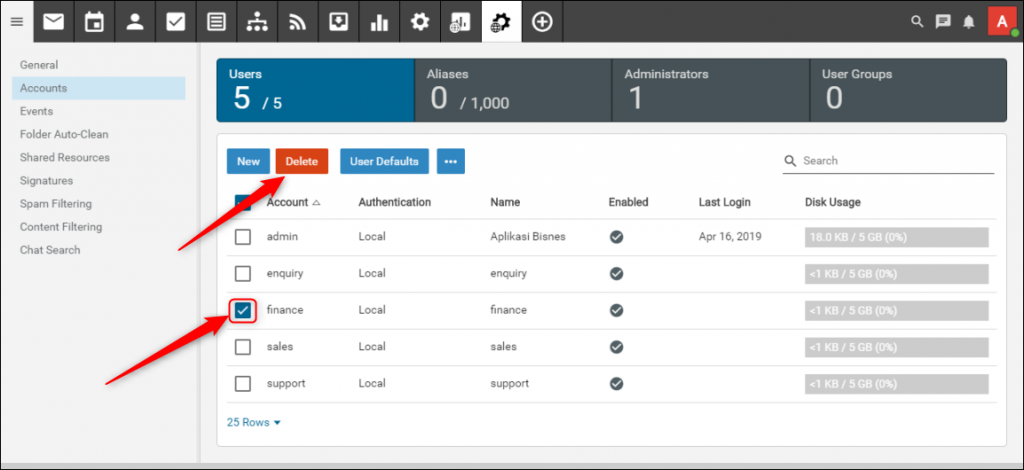 Ganti pengguna sedia ada dengan pengguna baru - Docs